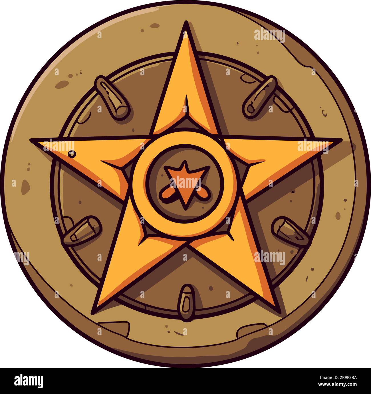 Symbolic pentagram design illustration over white Stock Vector Image ...