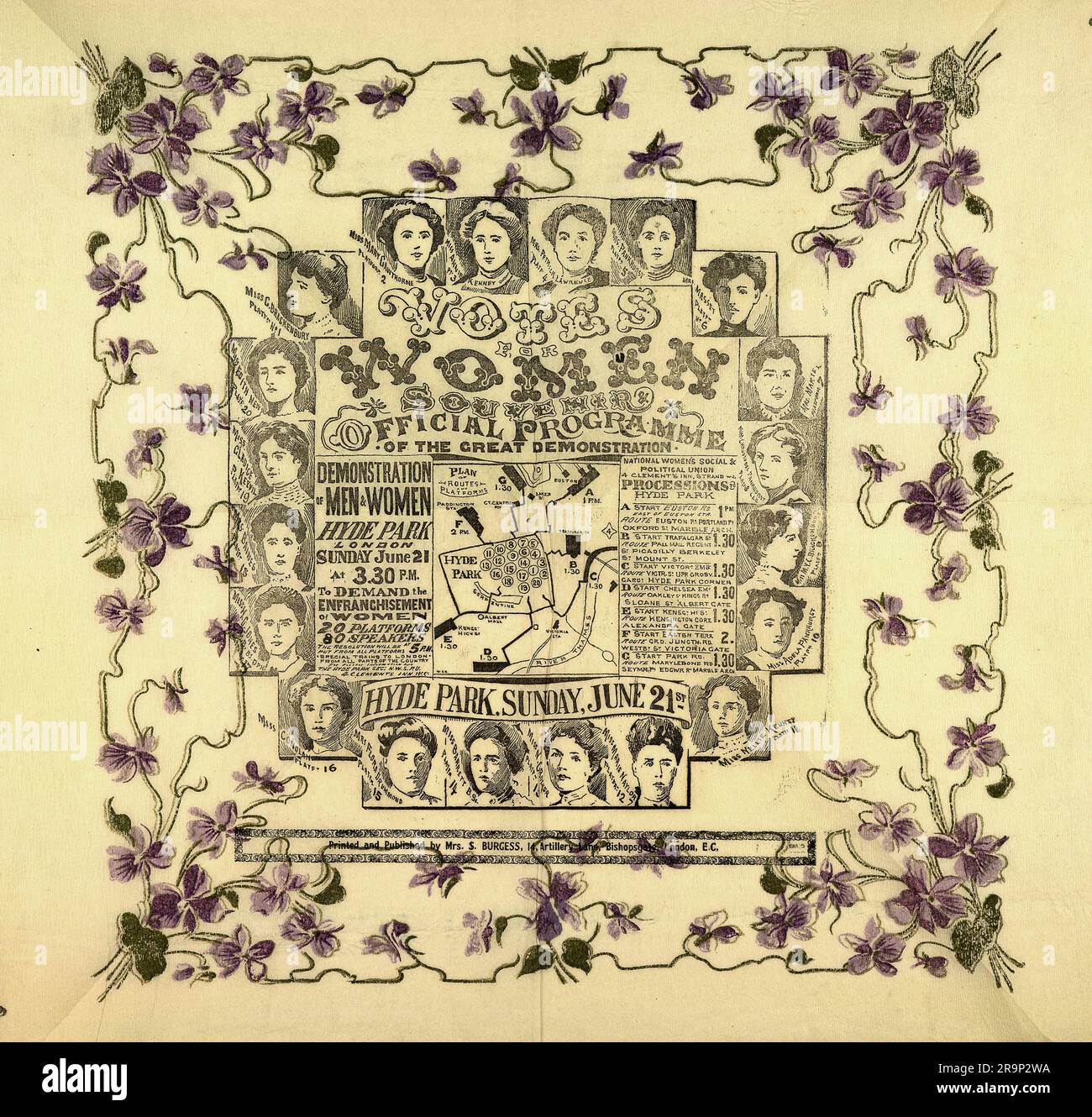 The official program of the women's suffrage demonstration, held in ...