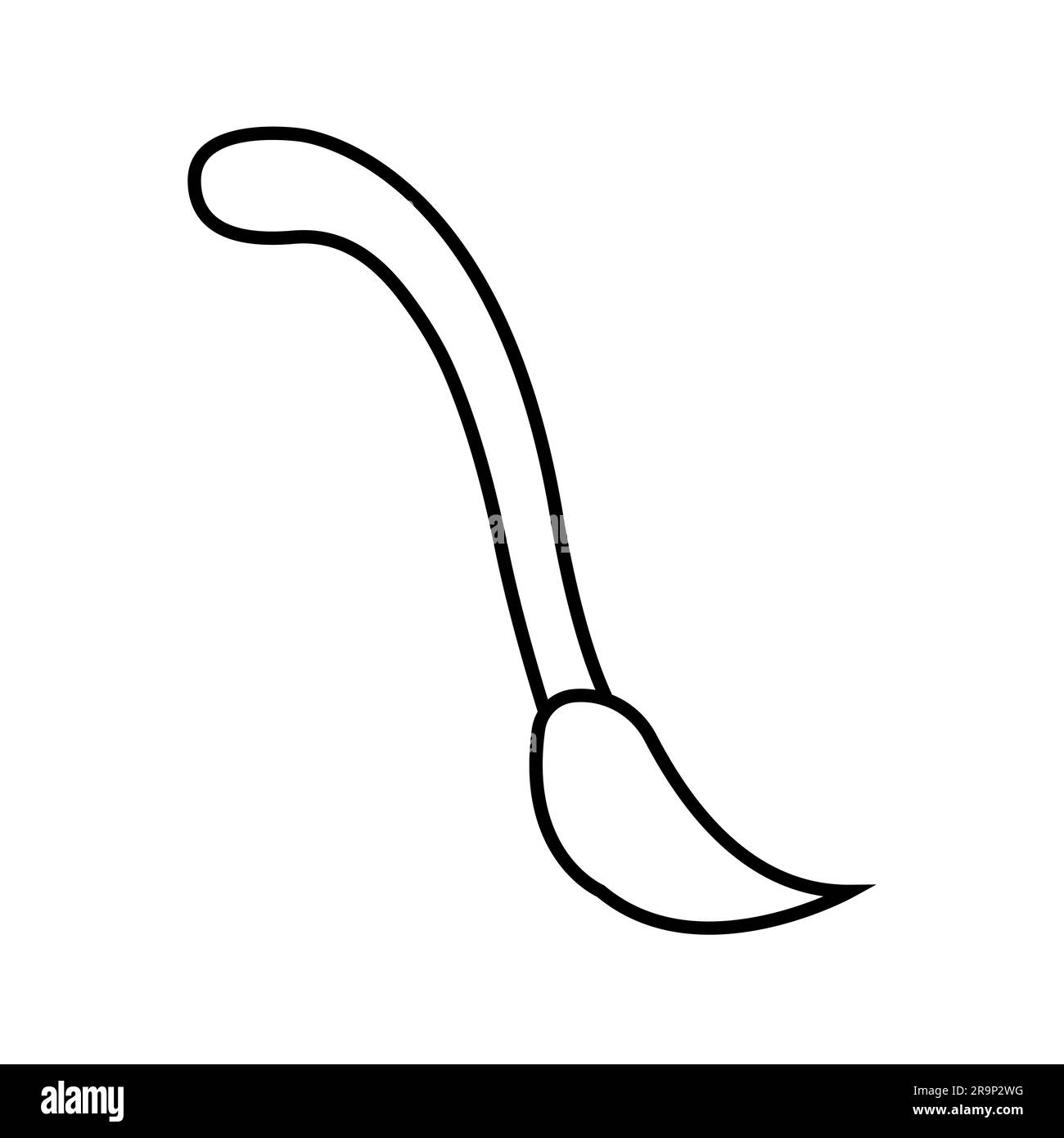 Vector flat outline donkey cow tail isolated on white background Stock ...