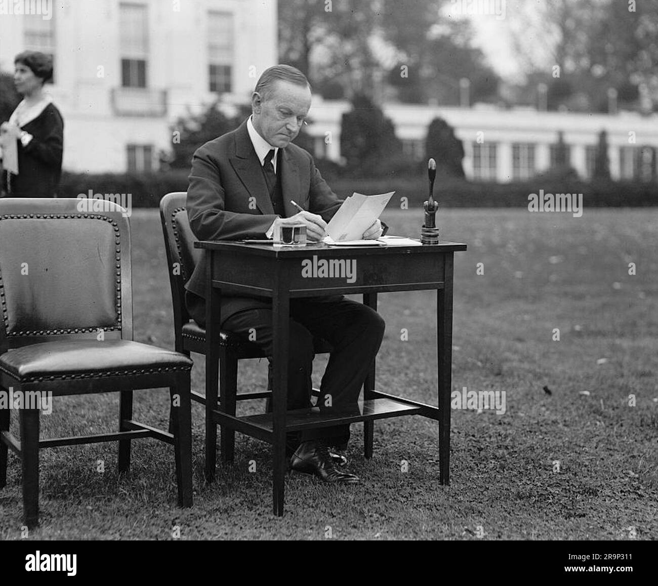 President calvin coolidge white house Black and White Stock Photos ...