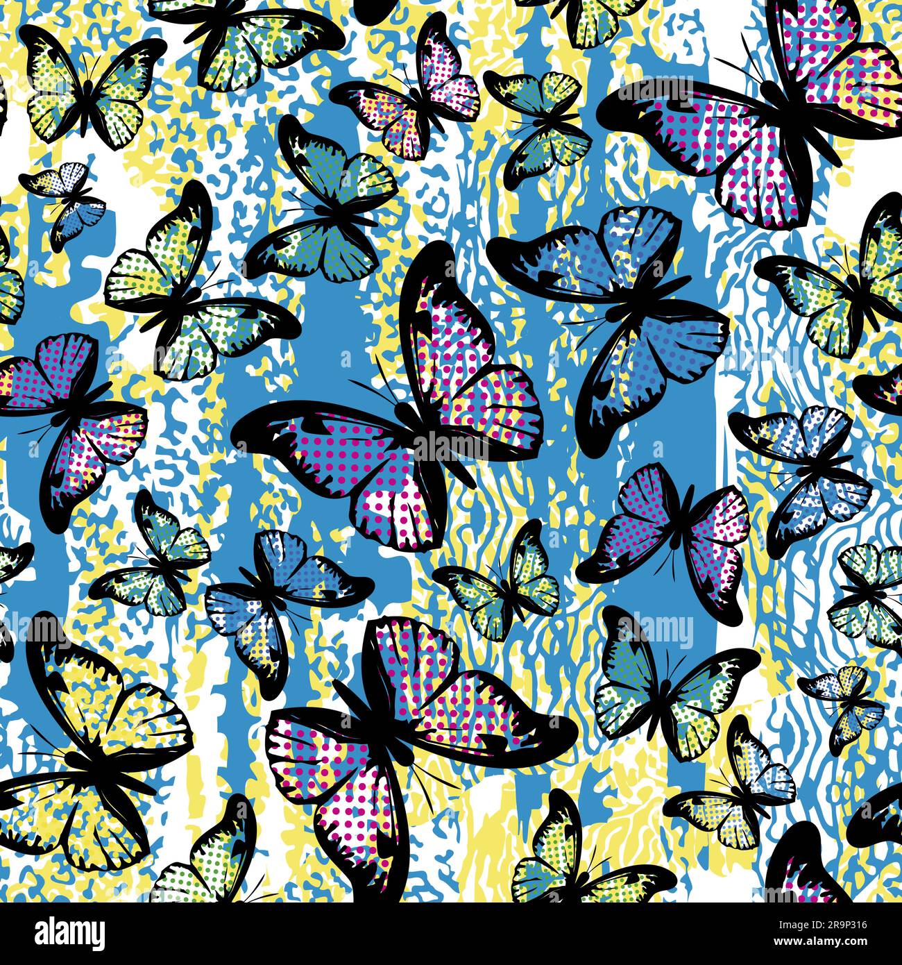 Open wings butterflies Stock Vector Images - Alamy