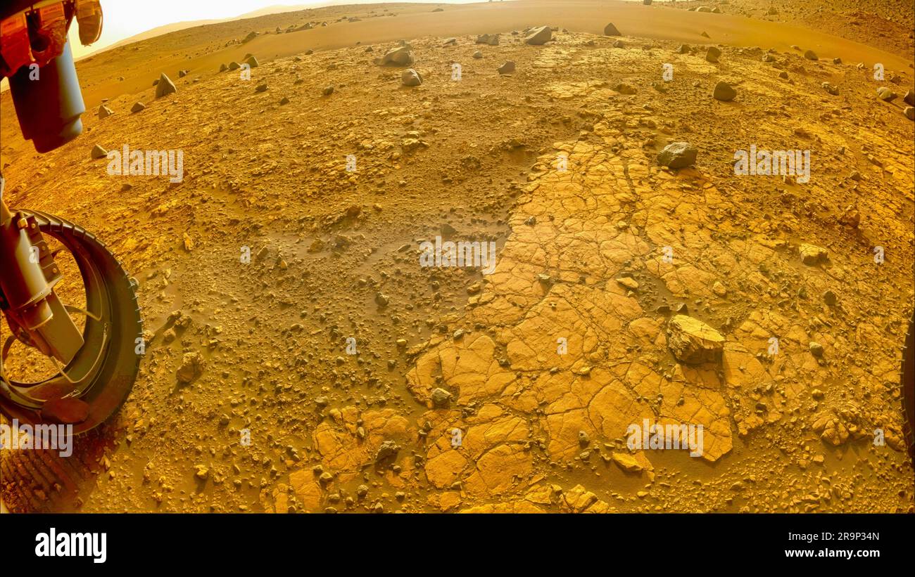 Scenics in planet Mars. Digital enhancement of a NASA image. Media ...