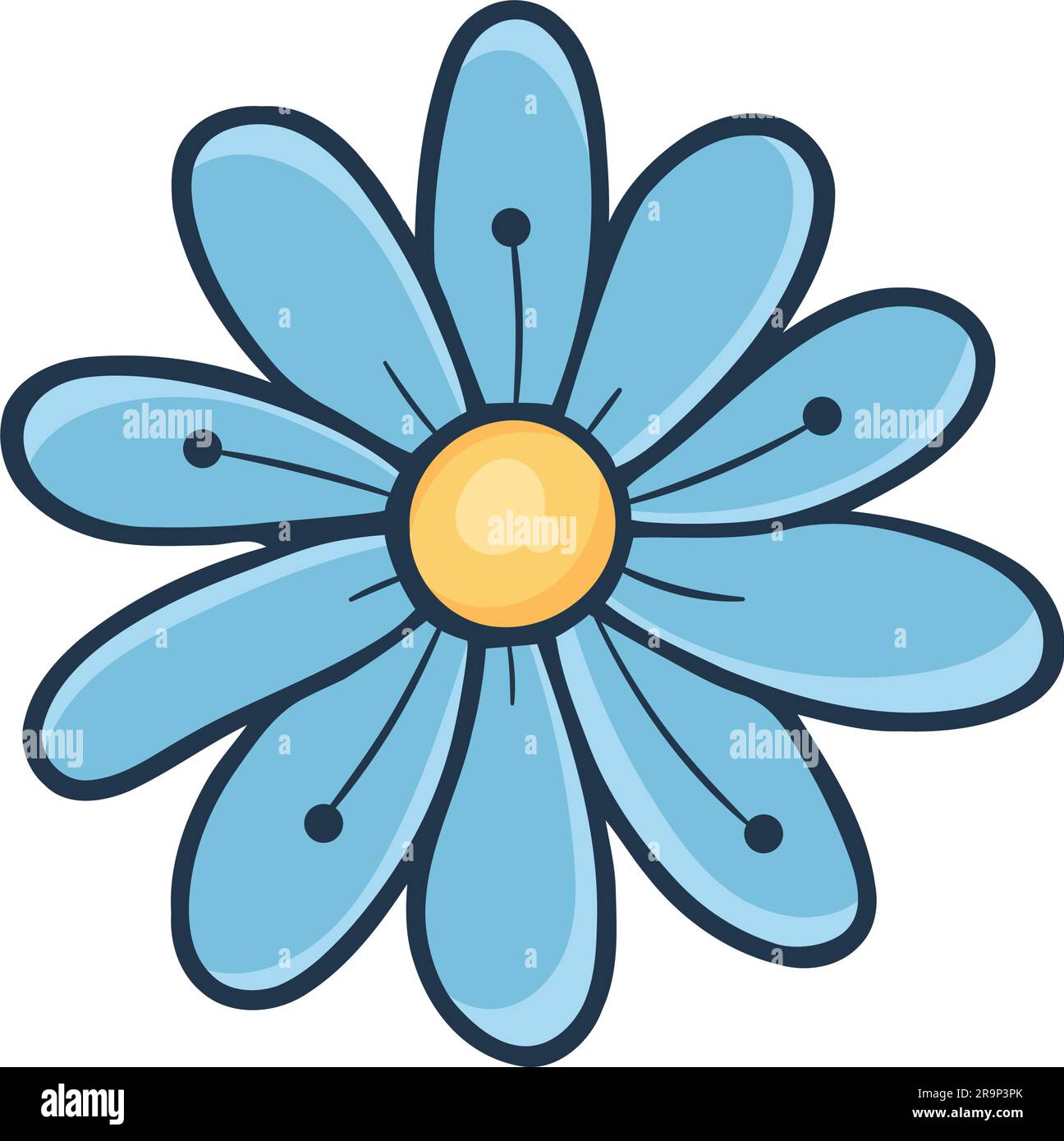 blue flower design over white Stock Vector Image & Art - Alamy