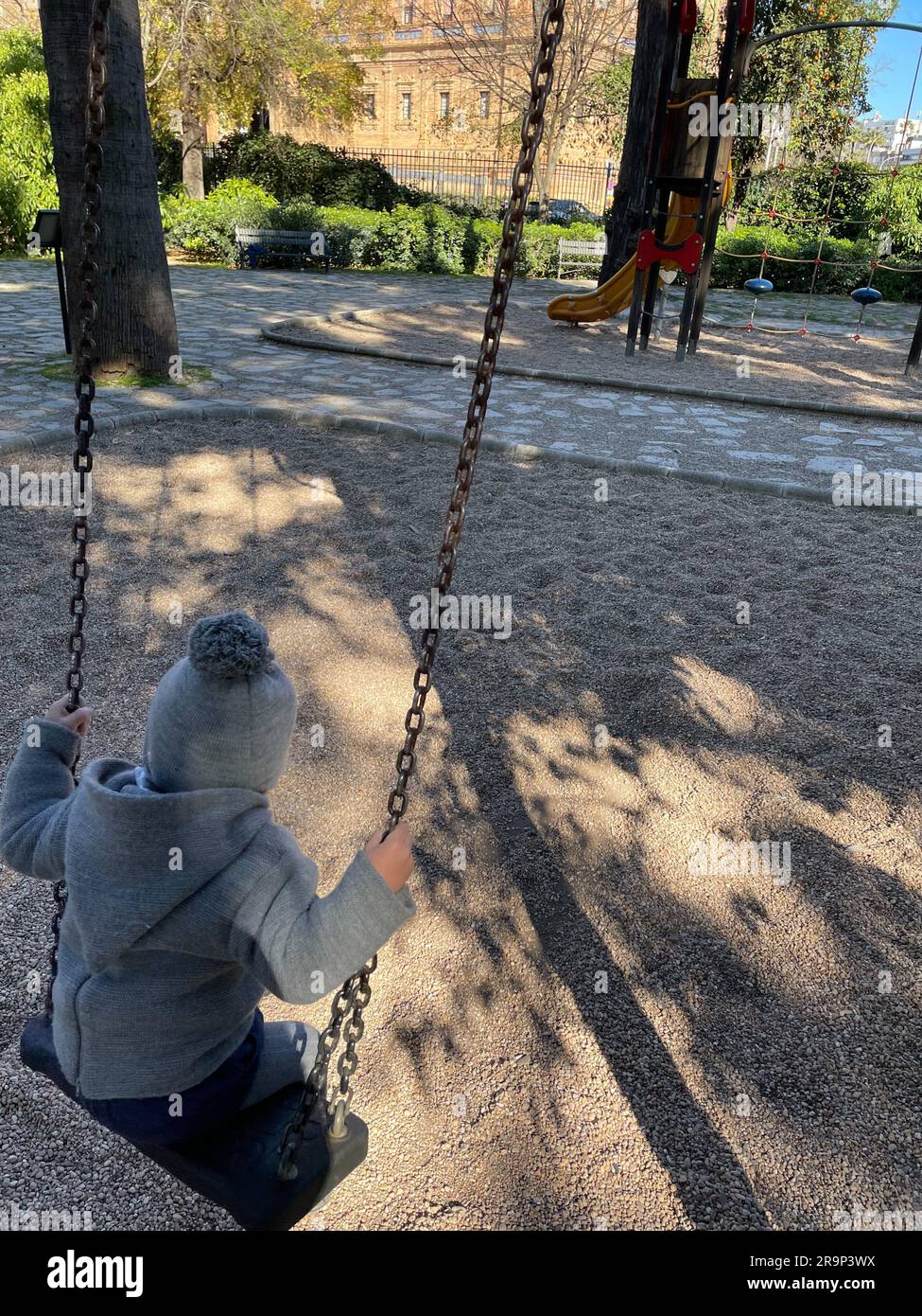 Child playing in outdoor park hi-res stock photography and images - Alamy