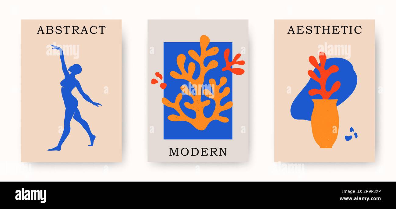 Vector set of abstract trendy Matisse inspired female body figures in ...