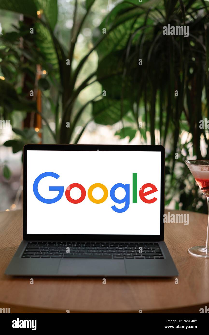 Odessa, Ukraine - June 14, 2023: Laptop computer displaying Google logo ...