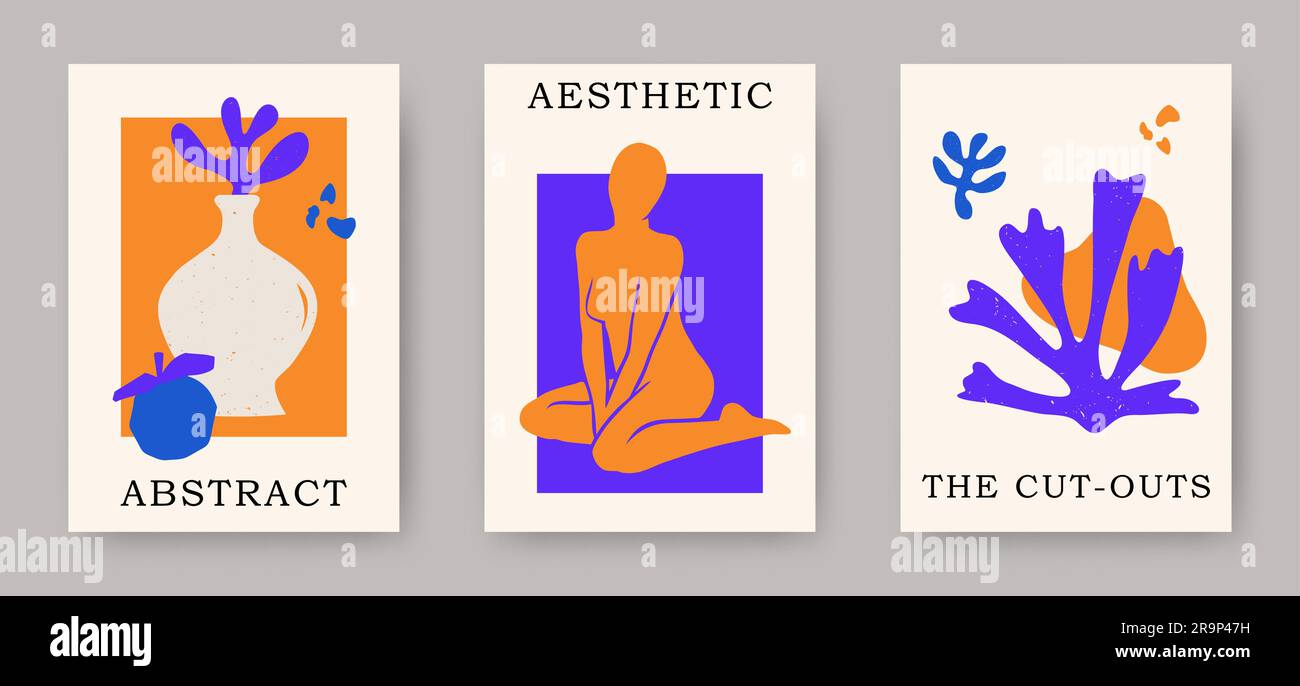 Vector set of abstract trendy Matisse inspired female body figures in ...