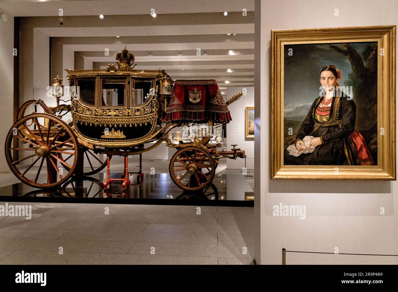 A carriage of the Royal Collections Gallery, at the Royal Palace, on ...