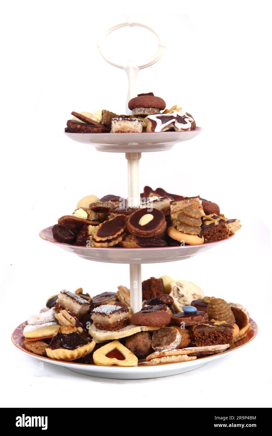 traditional czech christmas cookies isolated on the white background ...