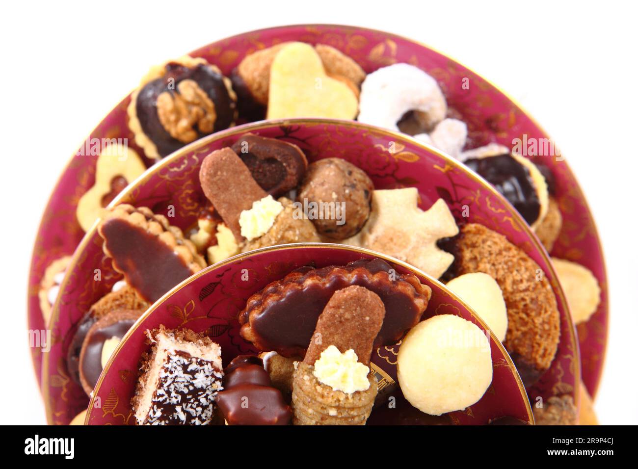 traditional czech christmas cookies isolated on the white background ...