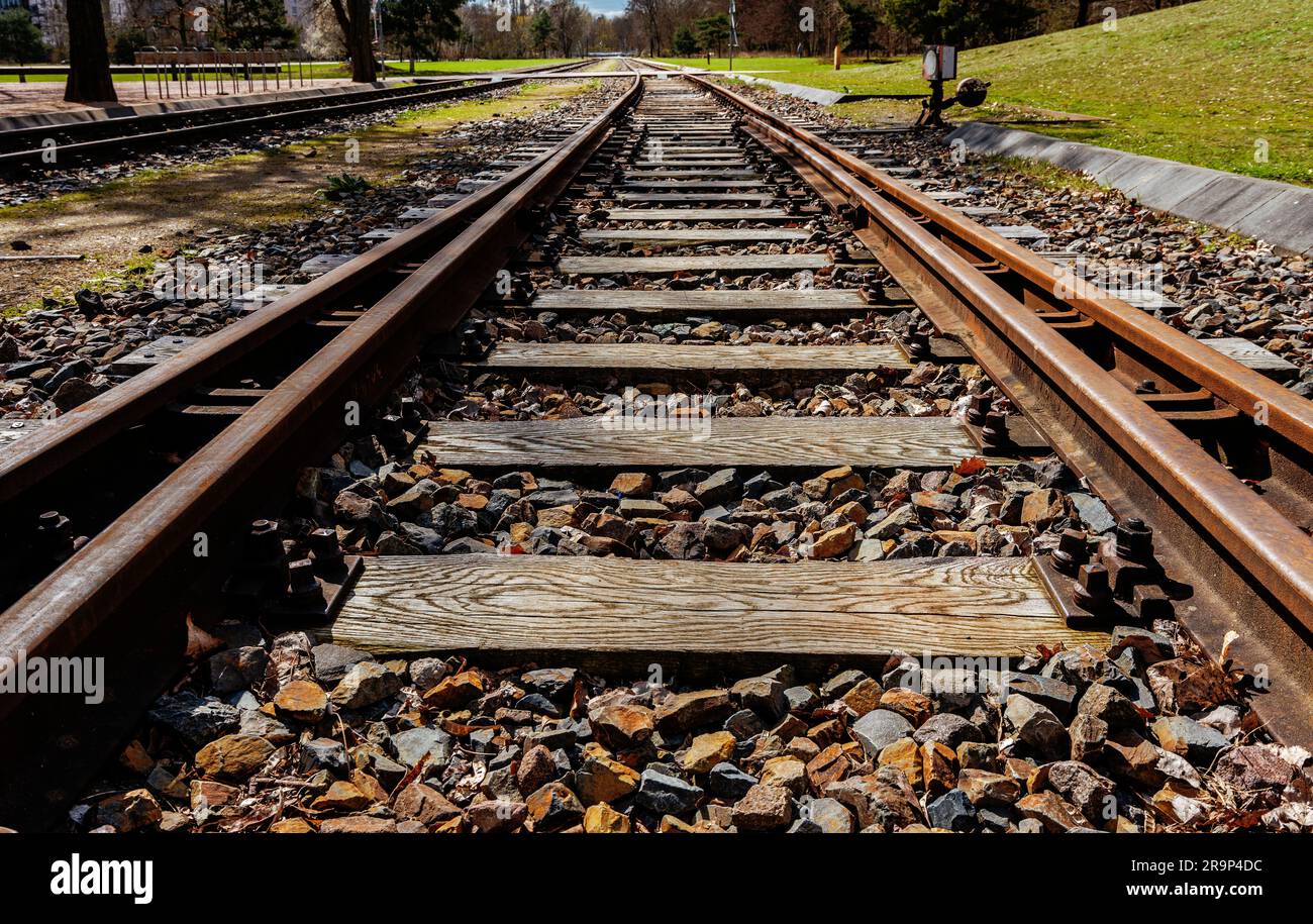 Old And Rusted Rails And Tracks In Gleisdreieckpark, Berlin, Germany ...