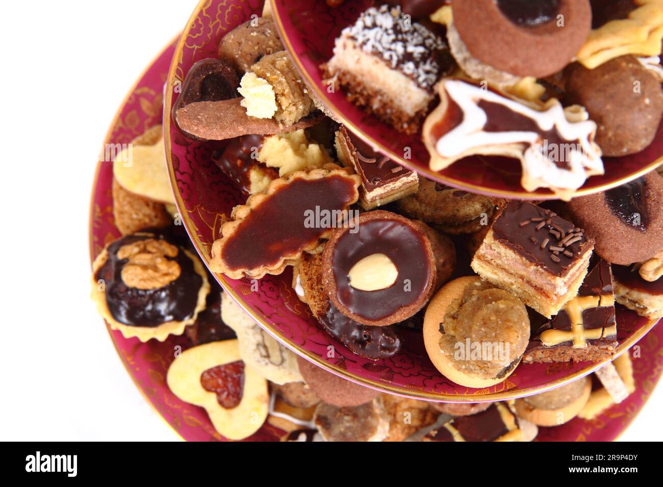 traditional czech christmas cookies isolated on the white background ...