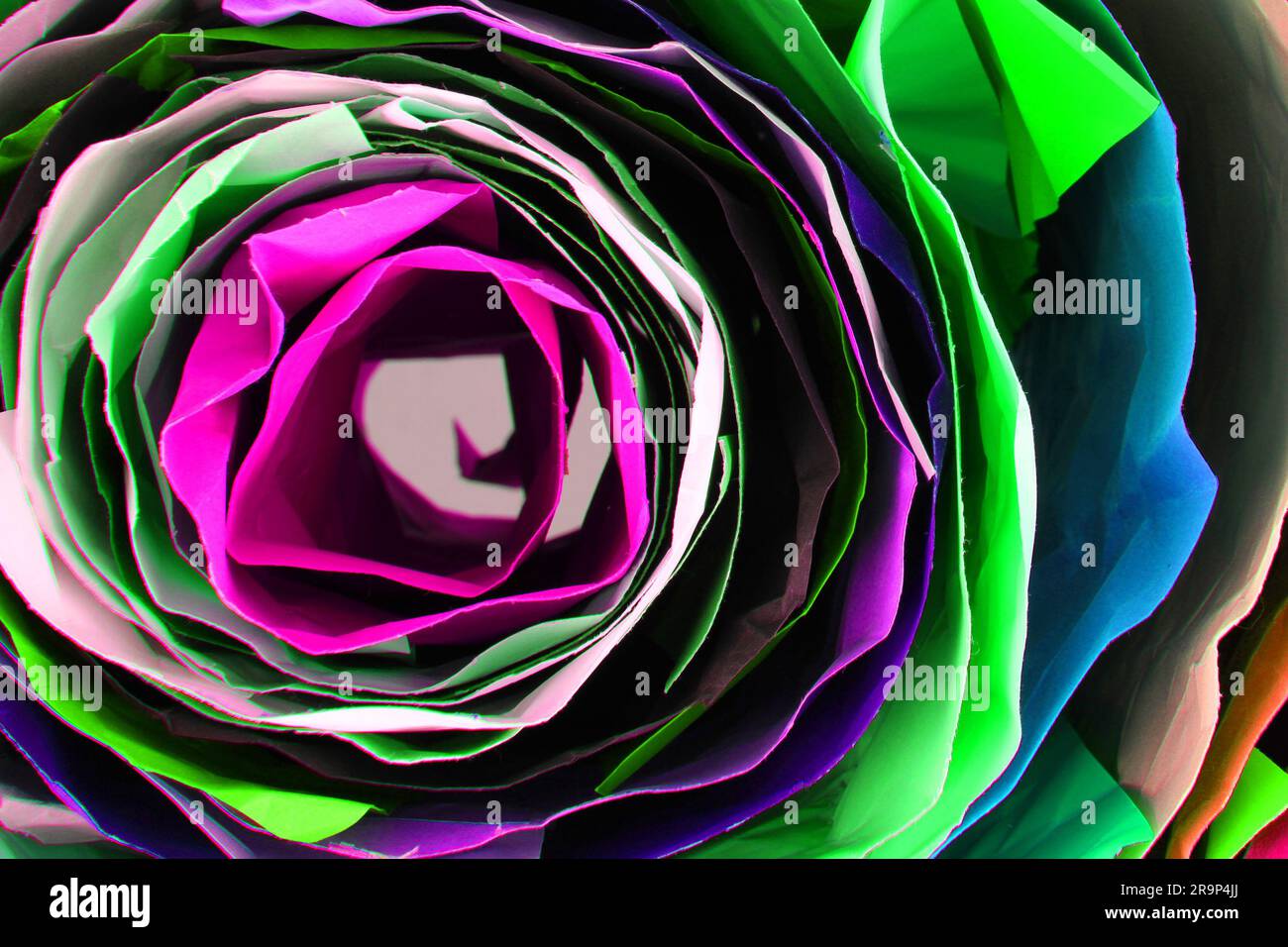 color paper roll as very nice rainbow background Stock Photo - Alamy
