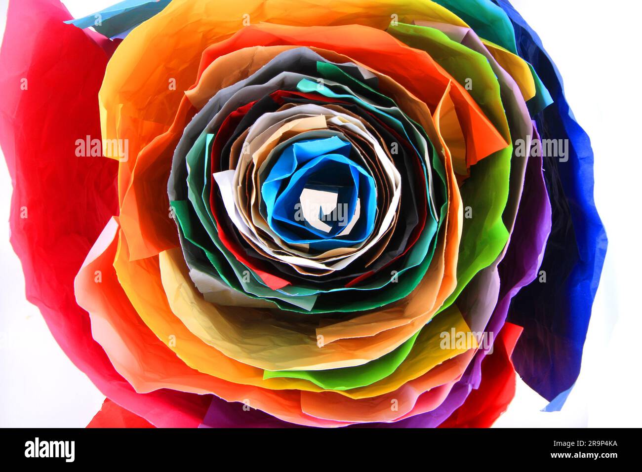 color paper roll as very nice rainbow background Stock Photo - Alamy