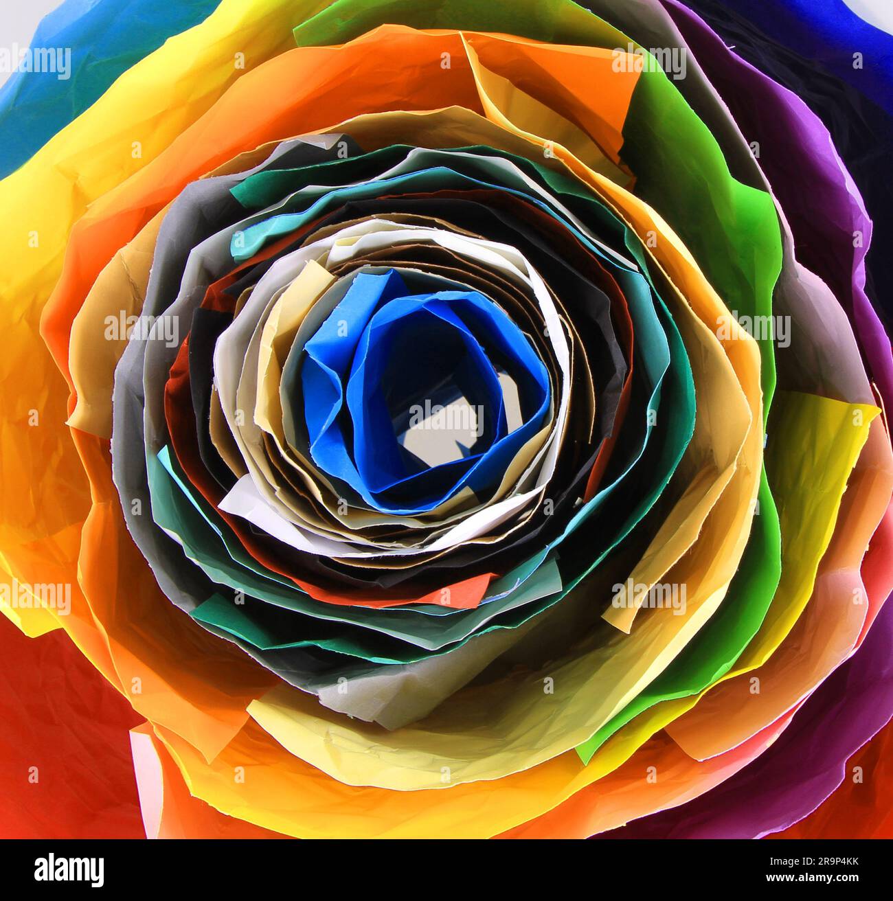 color paper roll as very nice rainbow background Stock Photo - Alamy