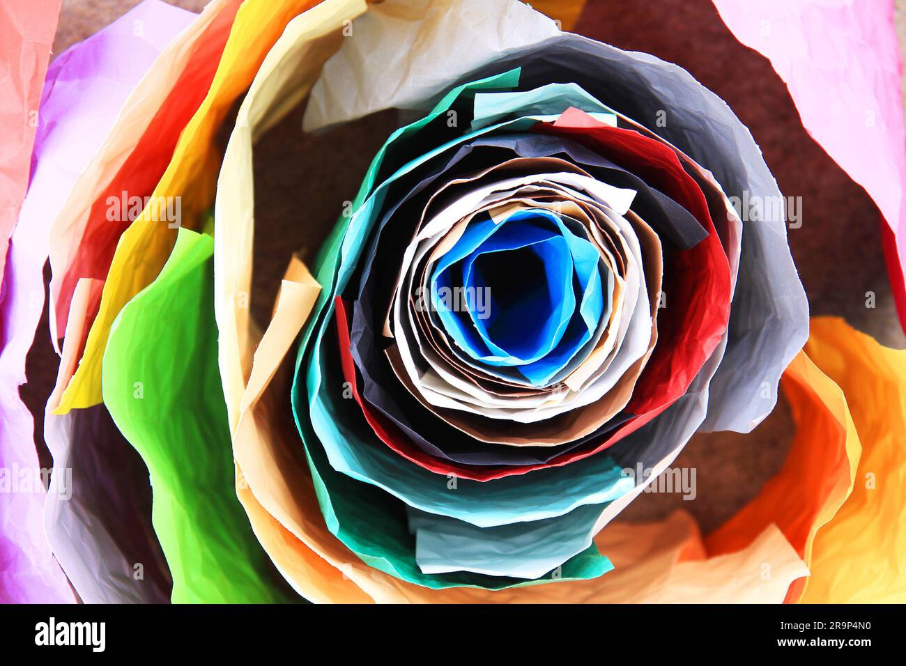 color paper roll as very nice rainbow background Stock Photo - Alamy