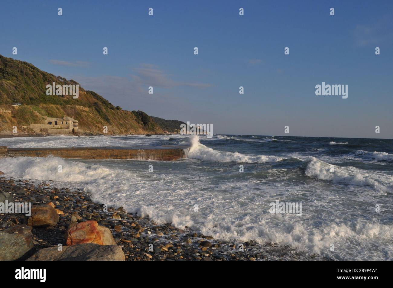 The Monastery of Iviron is a monastery built on Mount Athos Stock Photo ...
