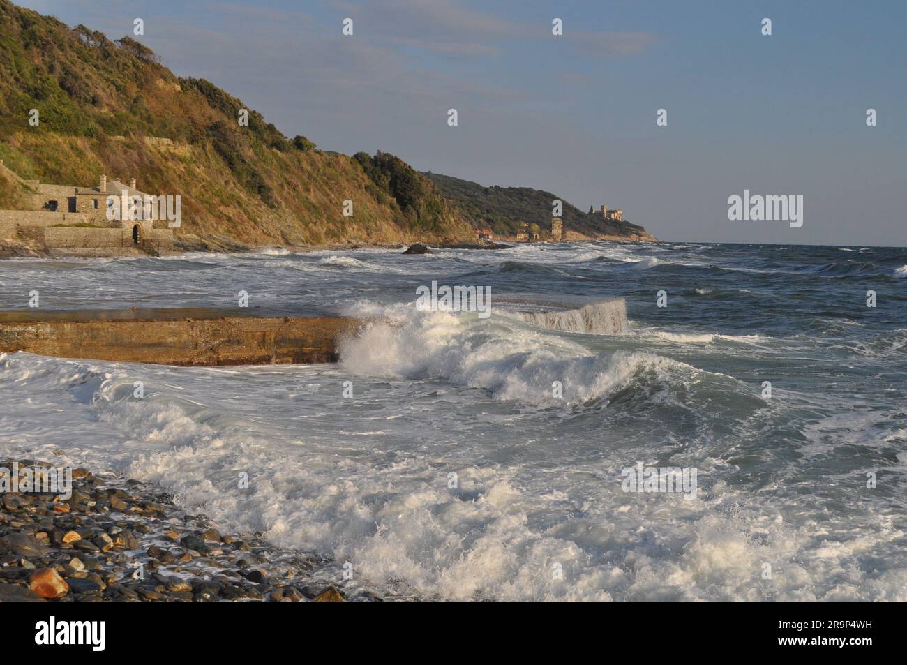 The Monastery of Iviron is a monastery built on Mount Athos Stock Photo ...