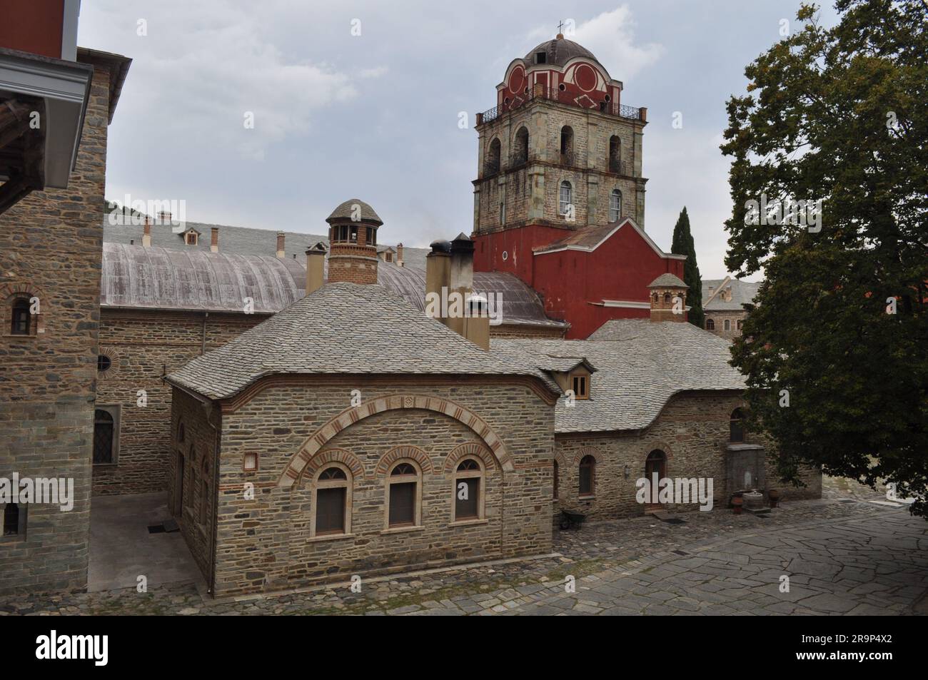 The Monastery of Iviron is a monastery built on Mount Athos Stock Photo ...