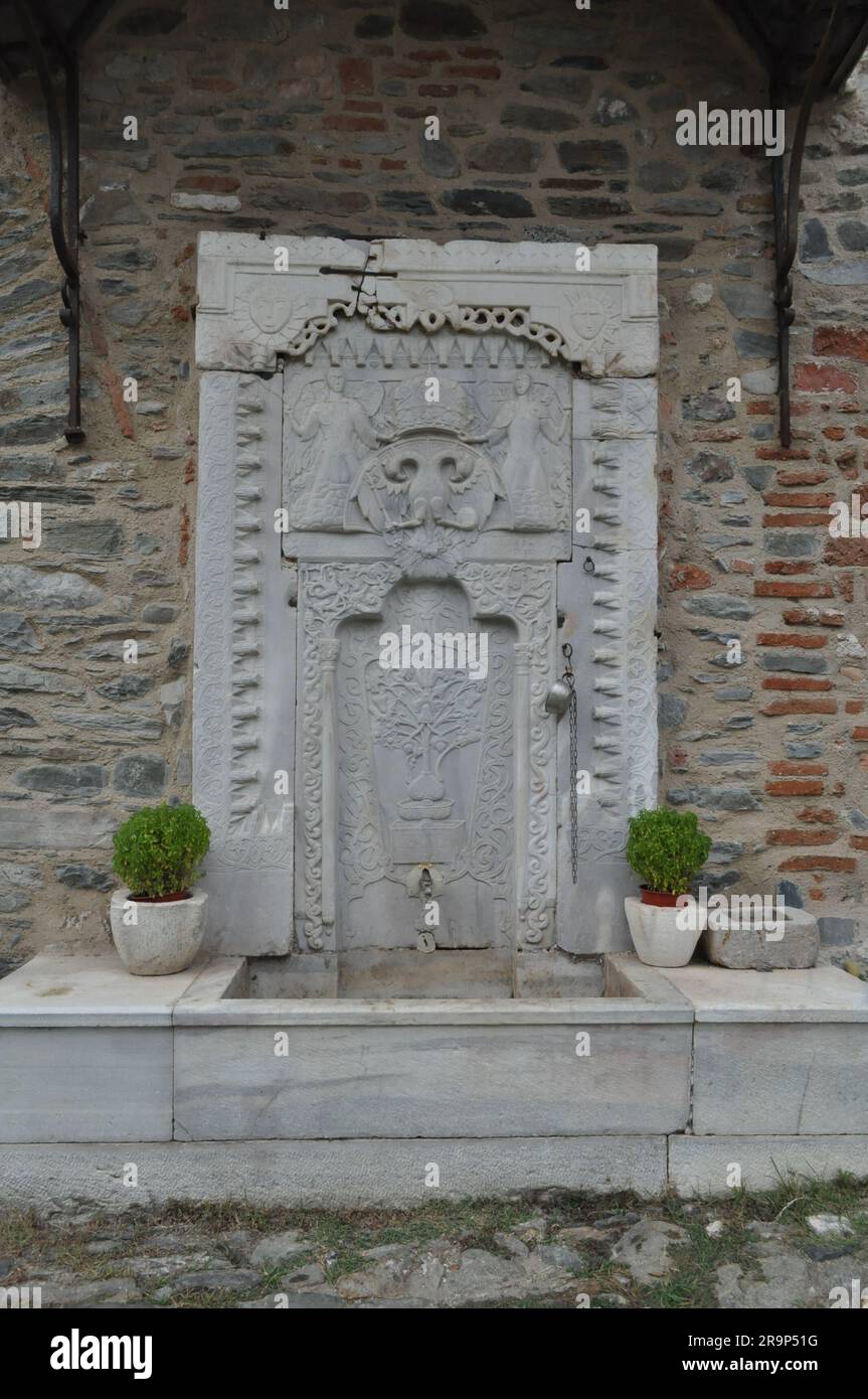 The Monastery of Iviron is a monastery built on Mount Athos Stock Photo ...