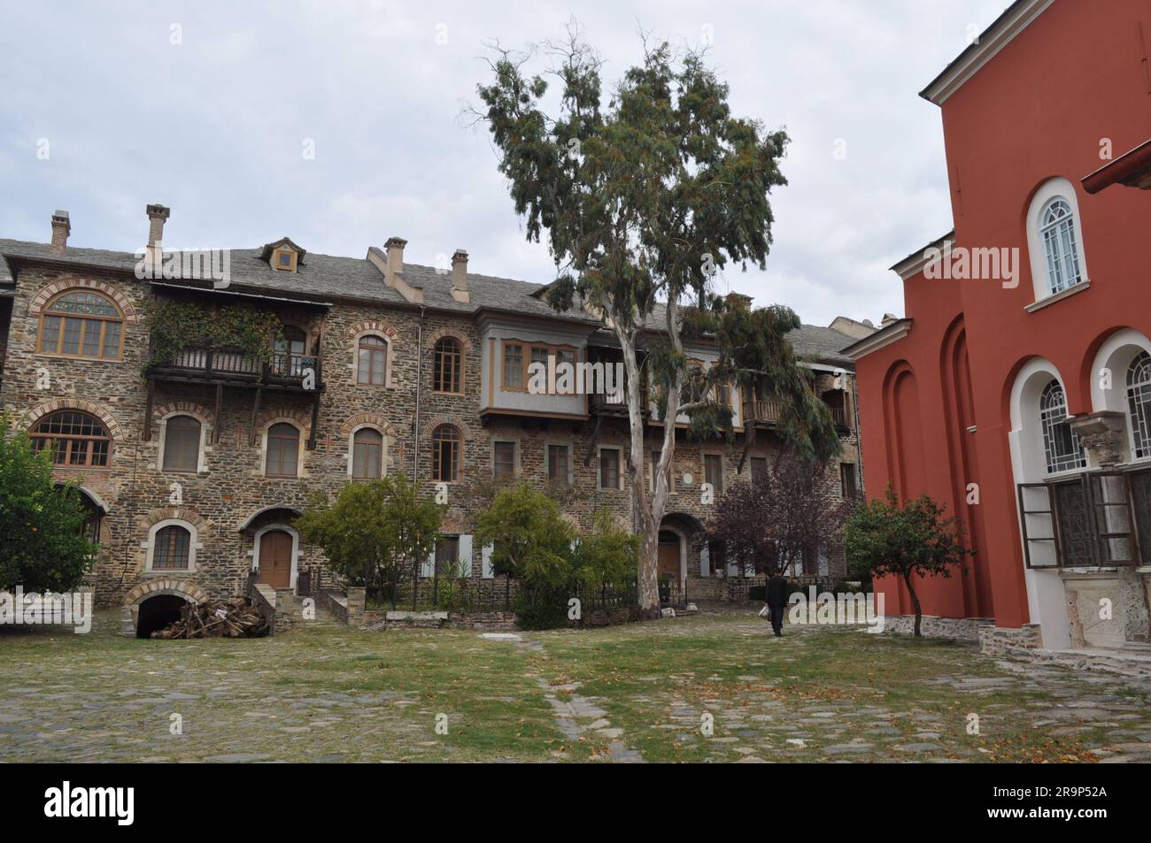 The Monastery of Iviron is a monastery built on Mount Athos Stock Photo ...