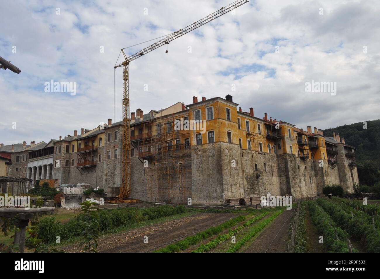 The Monastery of Iviron is a monastery built on Mount Athos Stock Photo ...