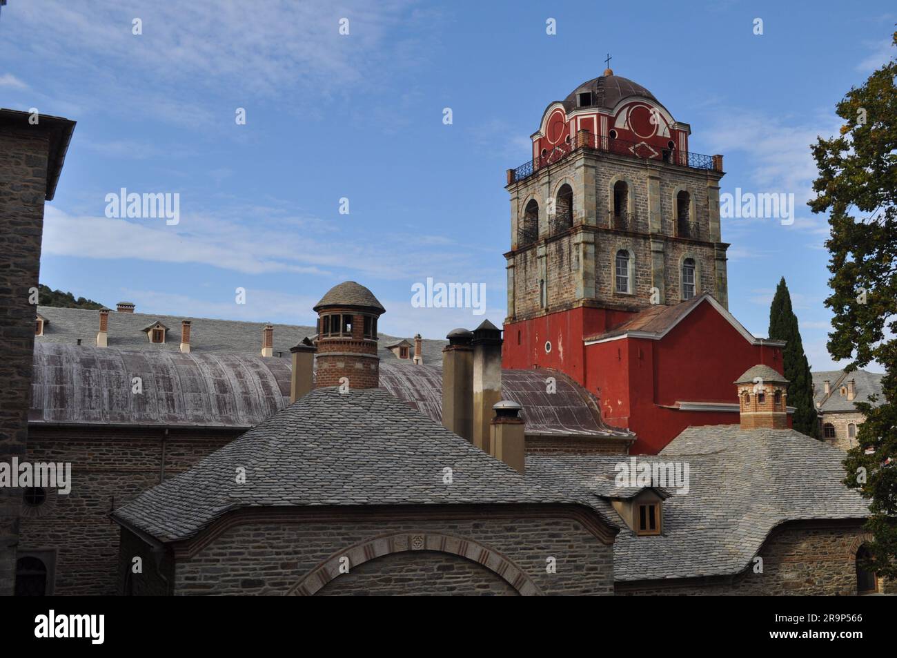 The Monastery of Iviron is a monastery built on Mount Athos Stock Photo ...