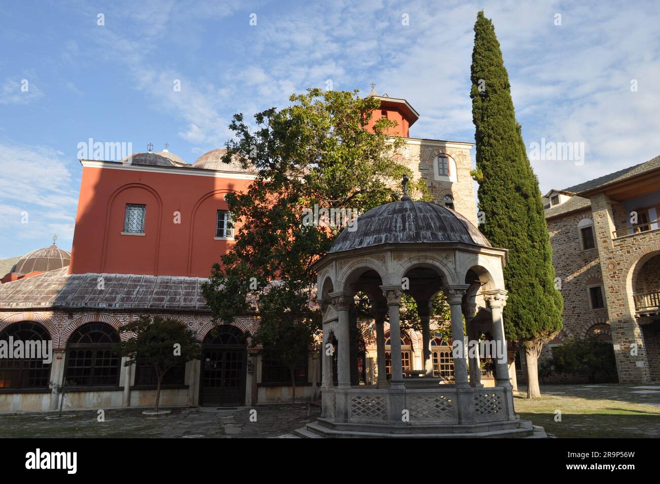 The Monastery of Iviron is a monastery built on Mount Athos Stock Photo ...