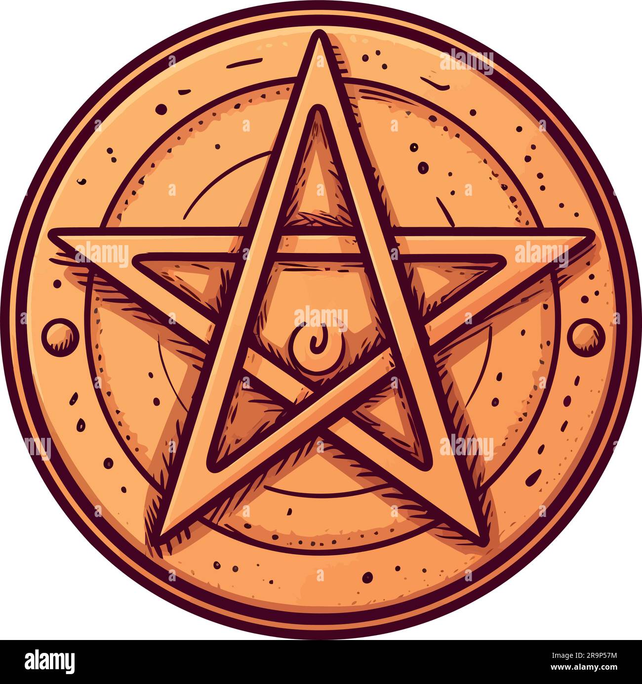 Gold pentagram yellow pentagram hi-res stock photography and images - Alamy