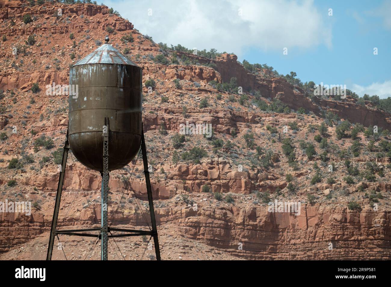 Water Tank in Rural Western America Stock Photo - Alamy
