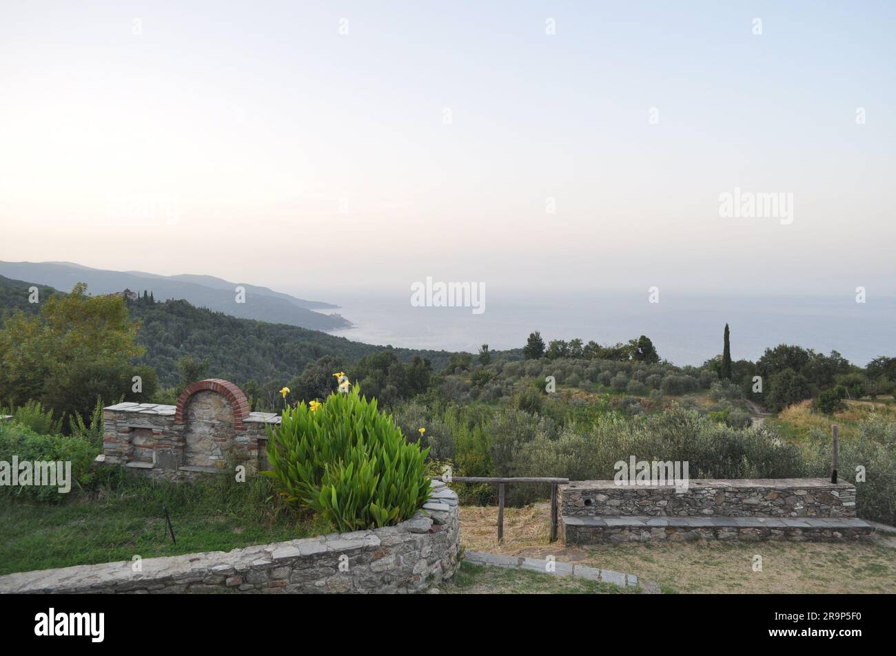 The Monastery of Iviron is a monastery built on Mount Athos Stock Photo ...