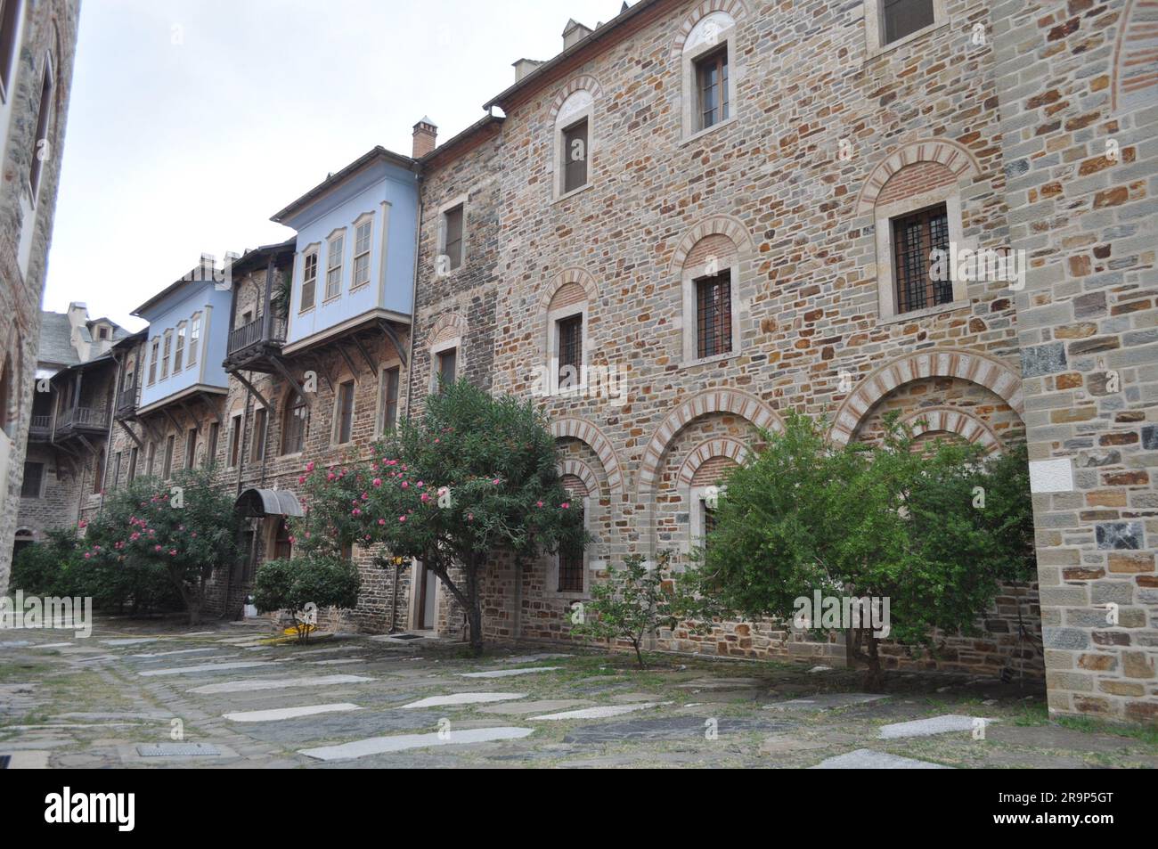 The Monastery of Iviron is a monastery built on Mount Athos Stock Photo ...