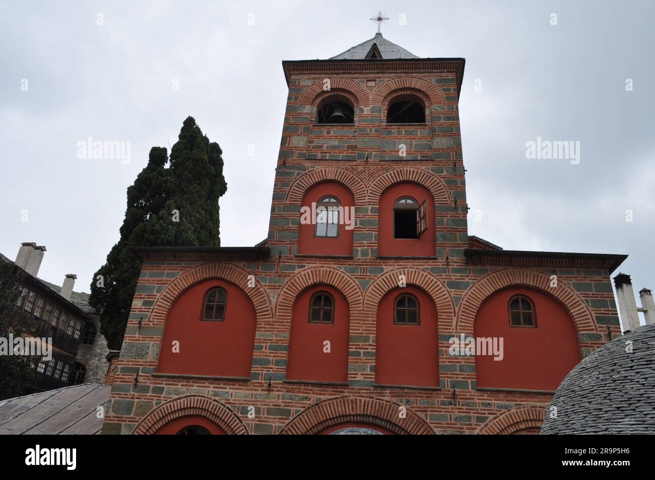 The Monastery of Iviron is a monastery built on Mount Athos Stock Photo ...