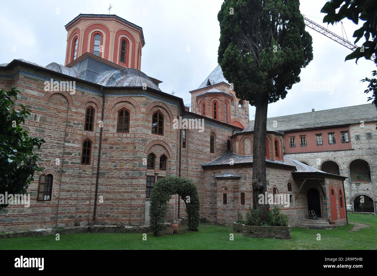 The Monastery of Iviron is a monastery built on Mount Athos Stock Photo ...