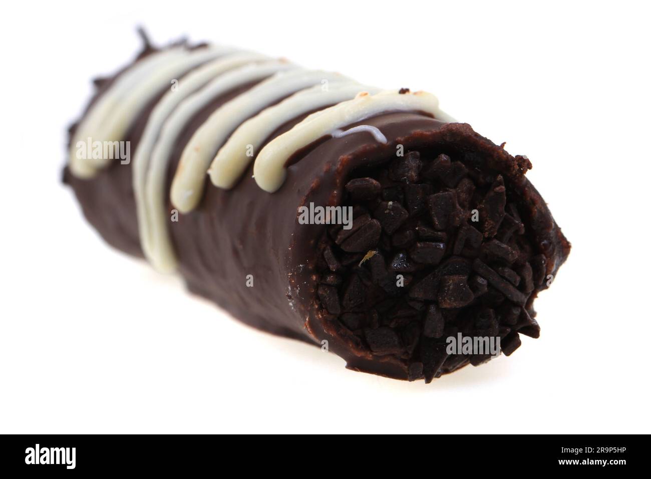 Typical Czech Chocolate Dessert Isolated On The White Background Stock