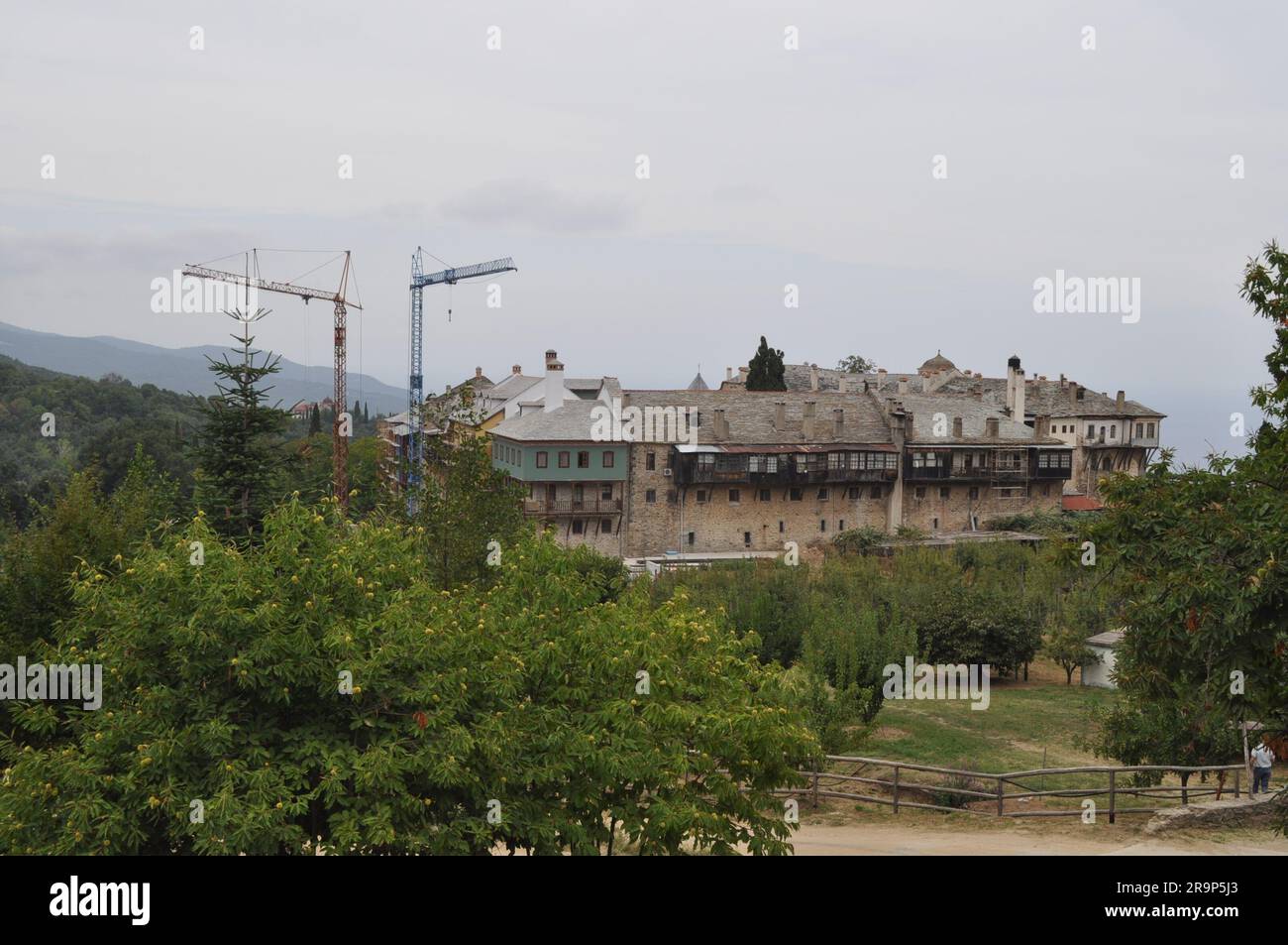 The Monastery of Iviron is a monastery built on Mount Athos Stock Photo ...