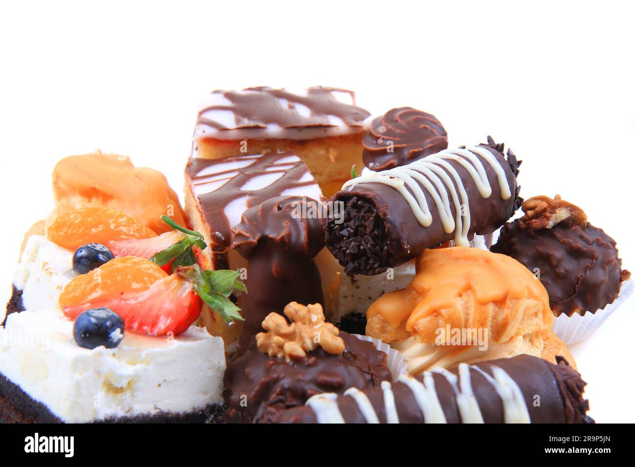 typical czech desserts isolated on the white background Stock Photo - Alamy
