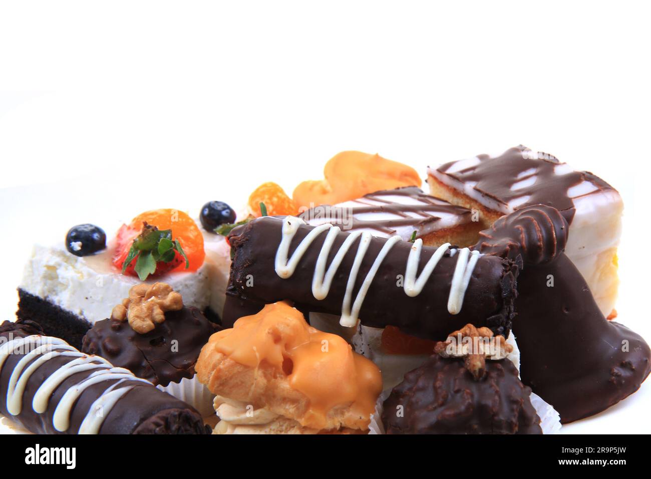 typical czech desserts isolated on the white background Stock Photo - Alamy