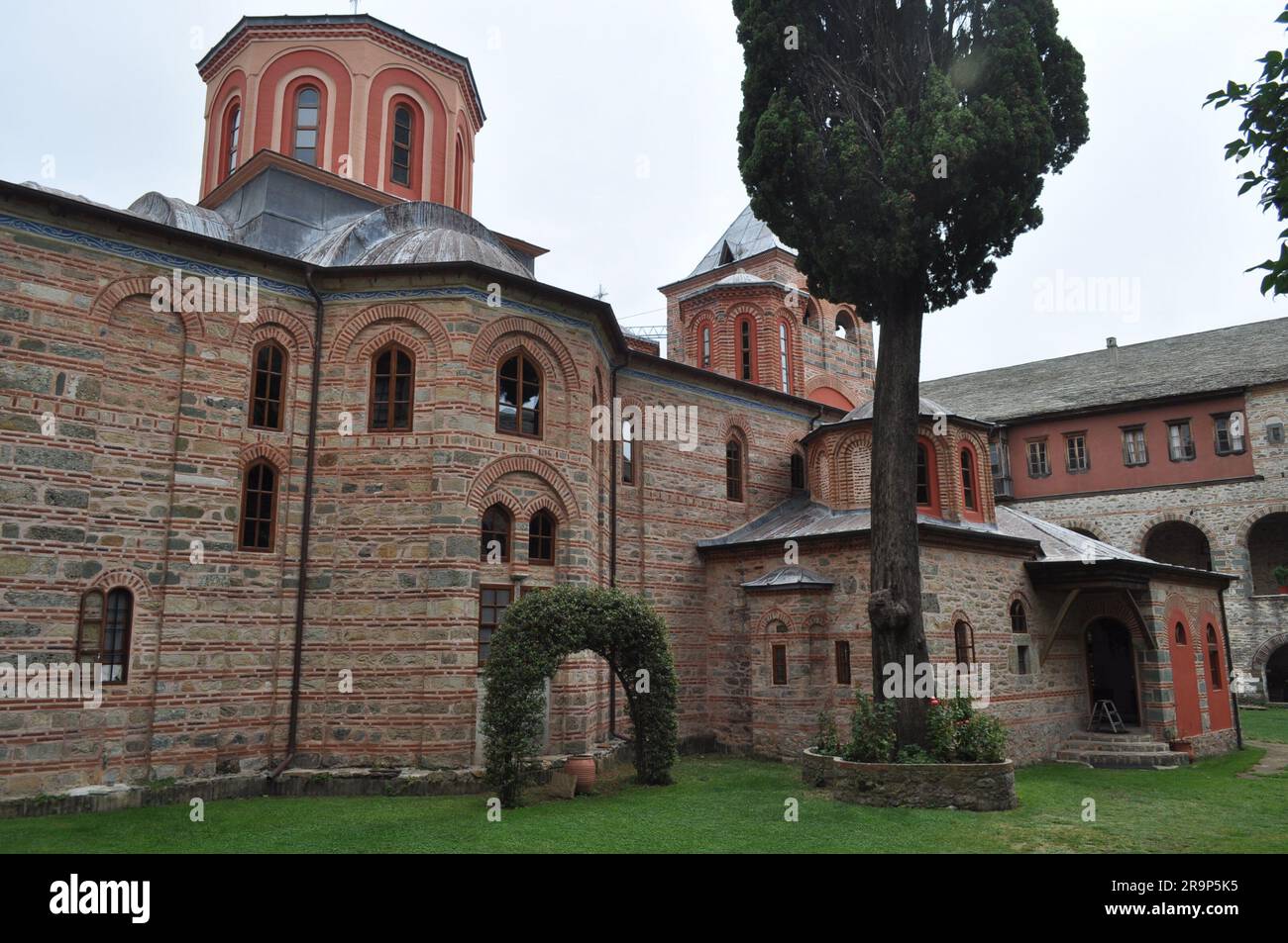The Monastery of Iviron is a monastery built on Mount Athos Stock Photo ...