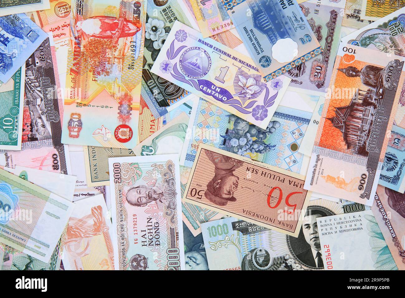 banknotes from the all world as very nice finance background Stock ...
