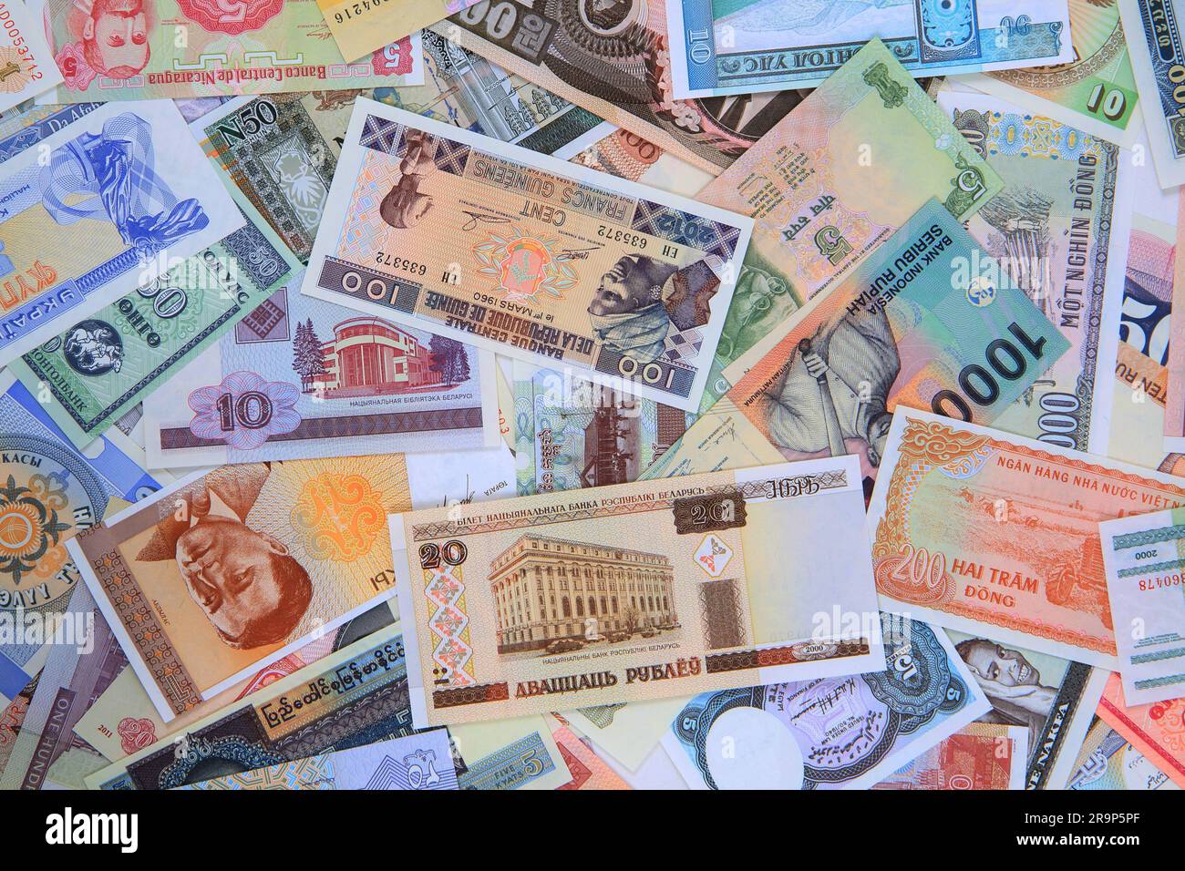 banknotes from the all world as very nice finance background Stock ...