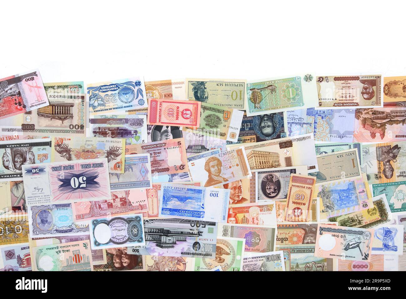 banknotes from the all world as very nice finance background Stock ...