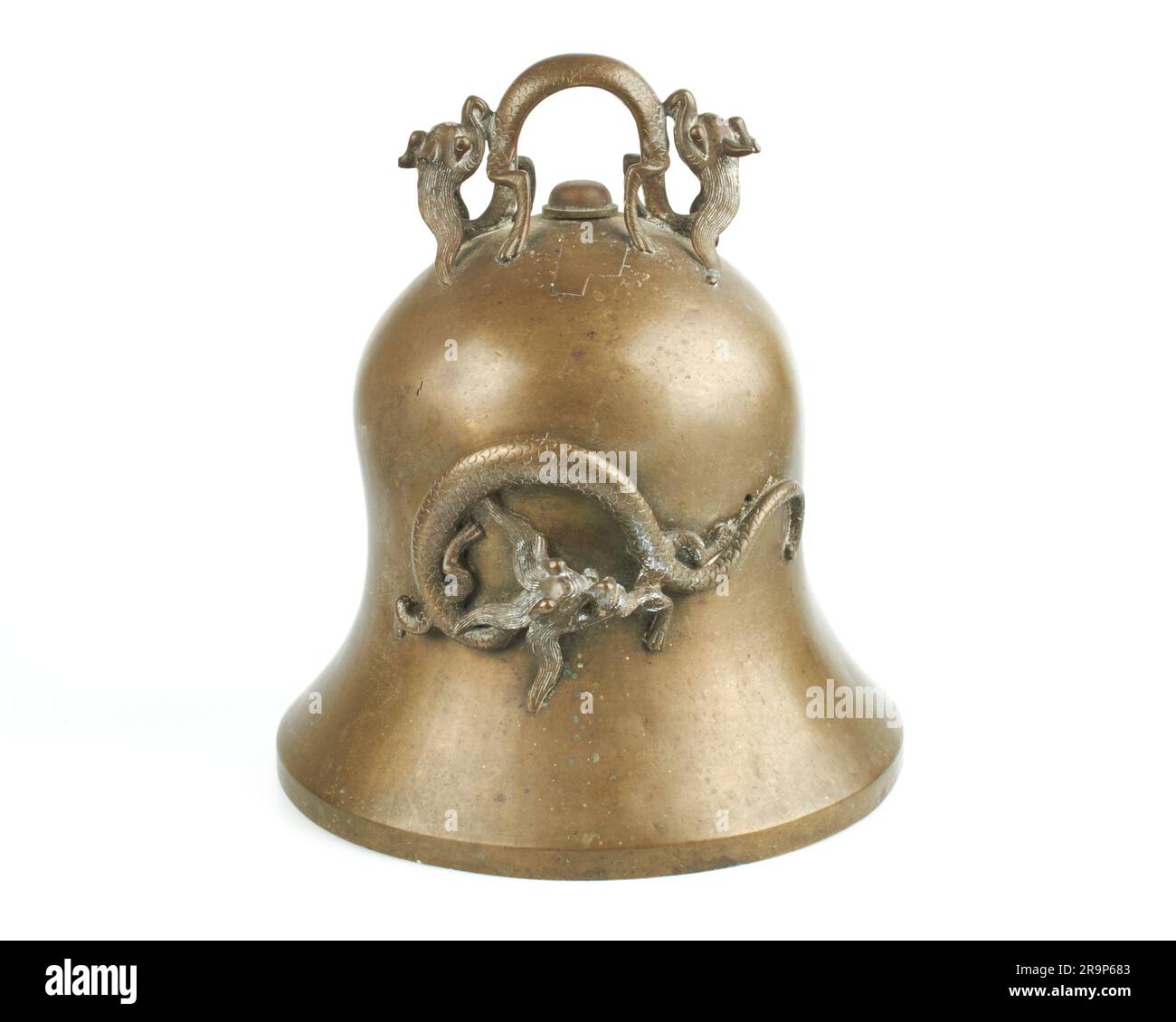 Antique Chinese dragon and phoenix bronze bell Stock Photo - Alamy