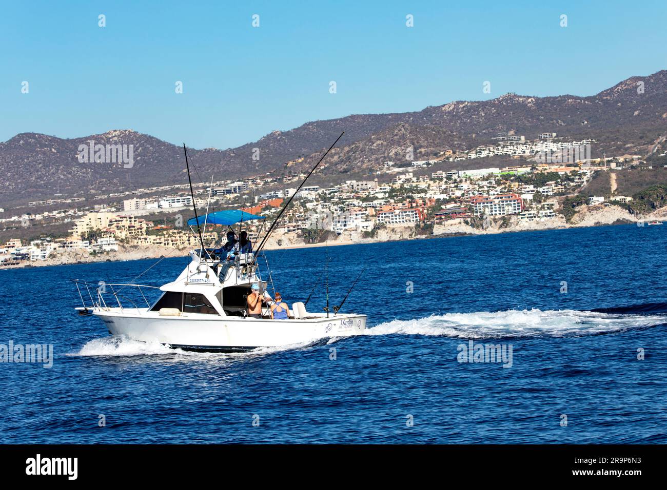 Cabo San Lucas, Mexico - January 10, 2023: People on a boat enjoying ...