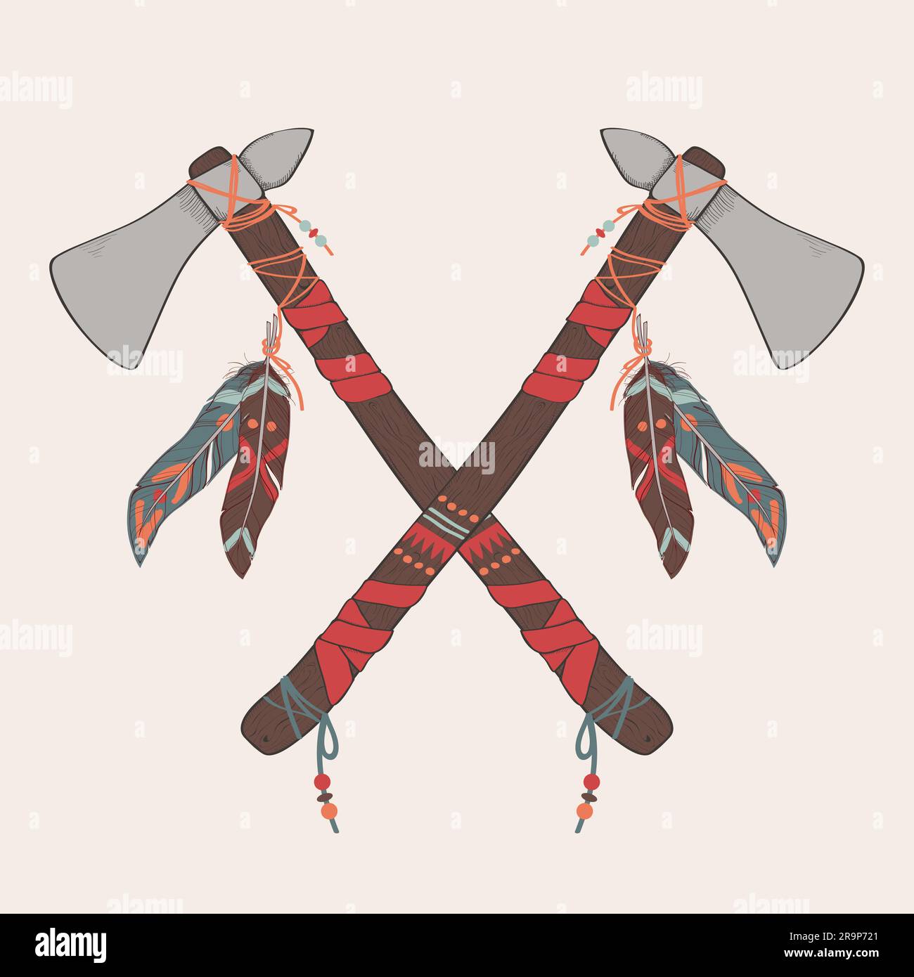 Vector illustration of native American indian tomahawks Stock Vector ...