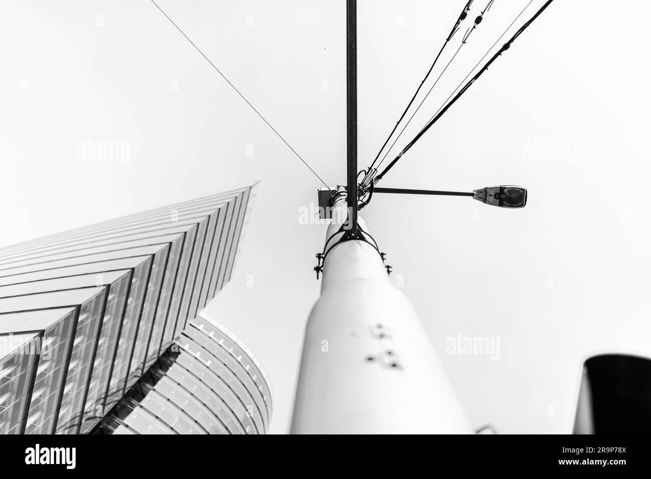 Detail of a street light in a street in Vienna, transport concept ...