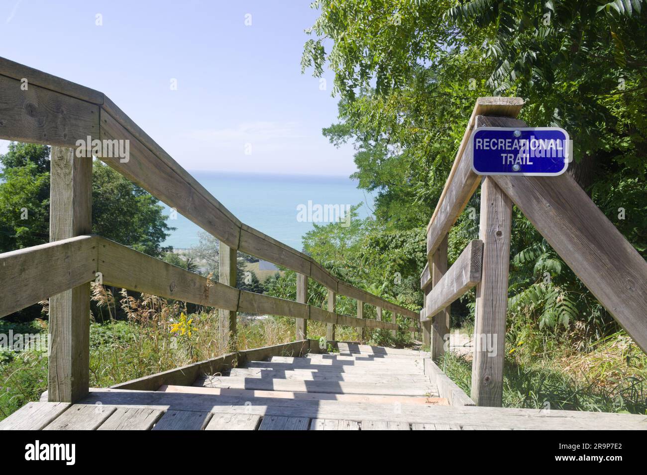 Recreational Trail in Goderich, Ontario, leading to the beach Stock ...