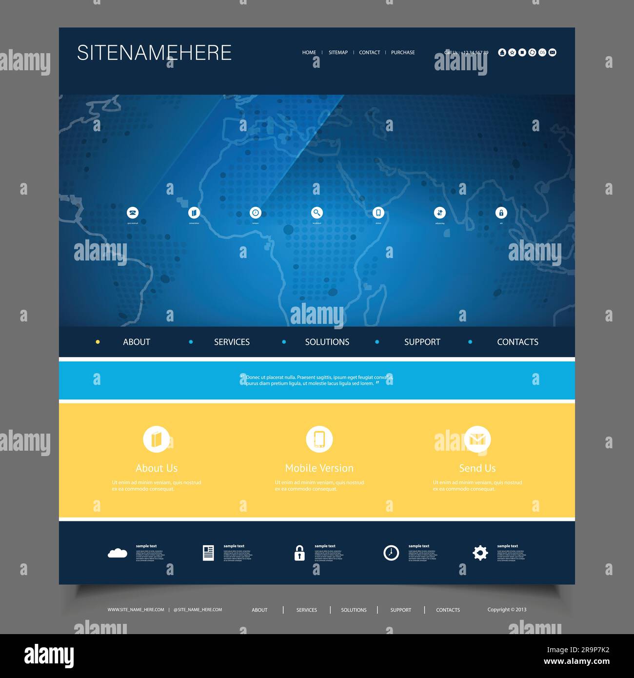 Business, Connection, Network - Website Template Design Stock Vector ...