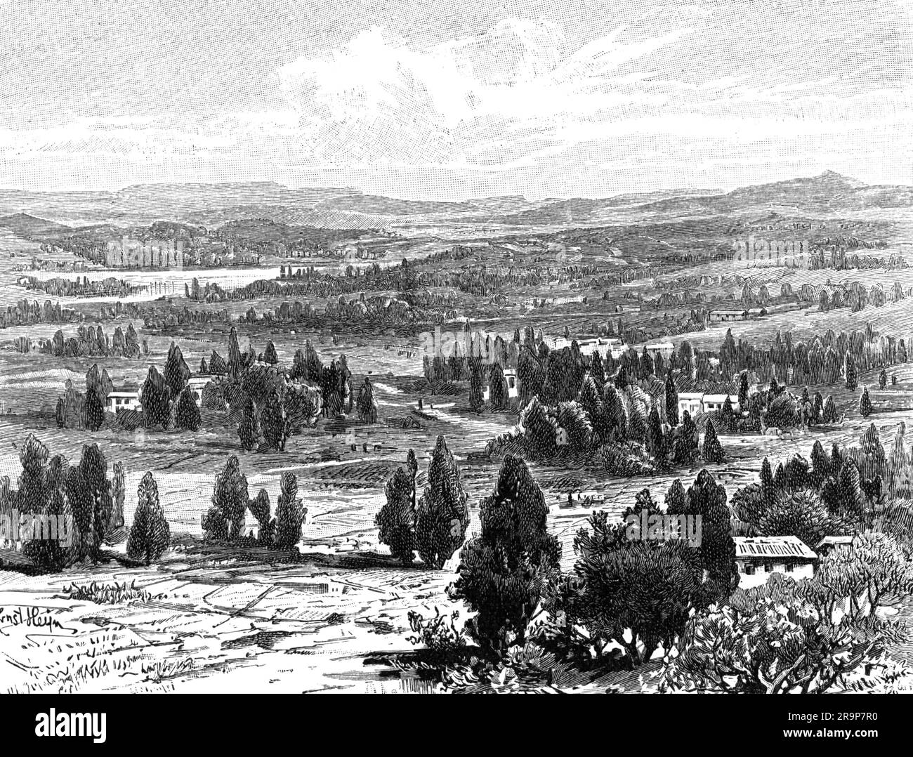 geography / travel historic, India, landscapes, high valley of ...