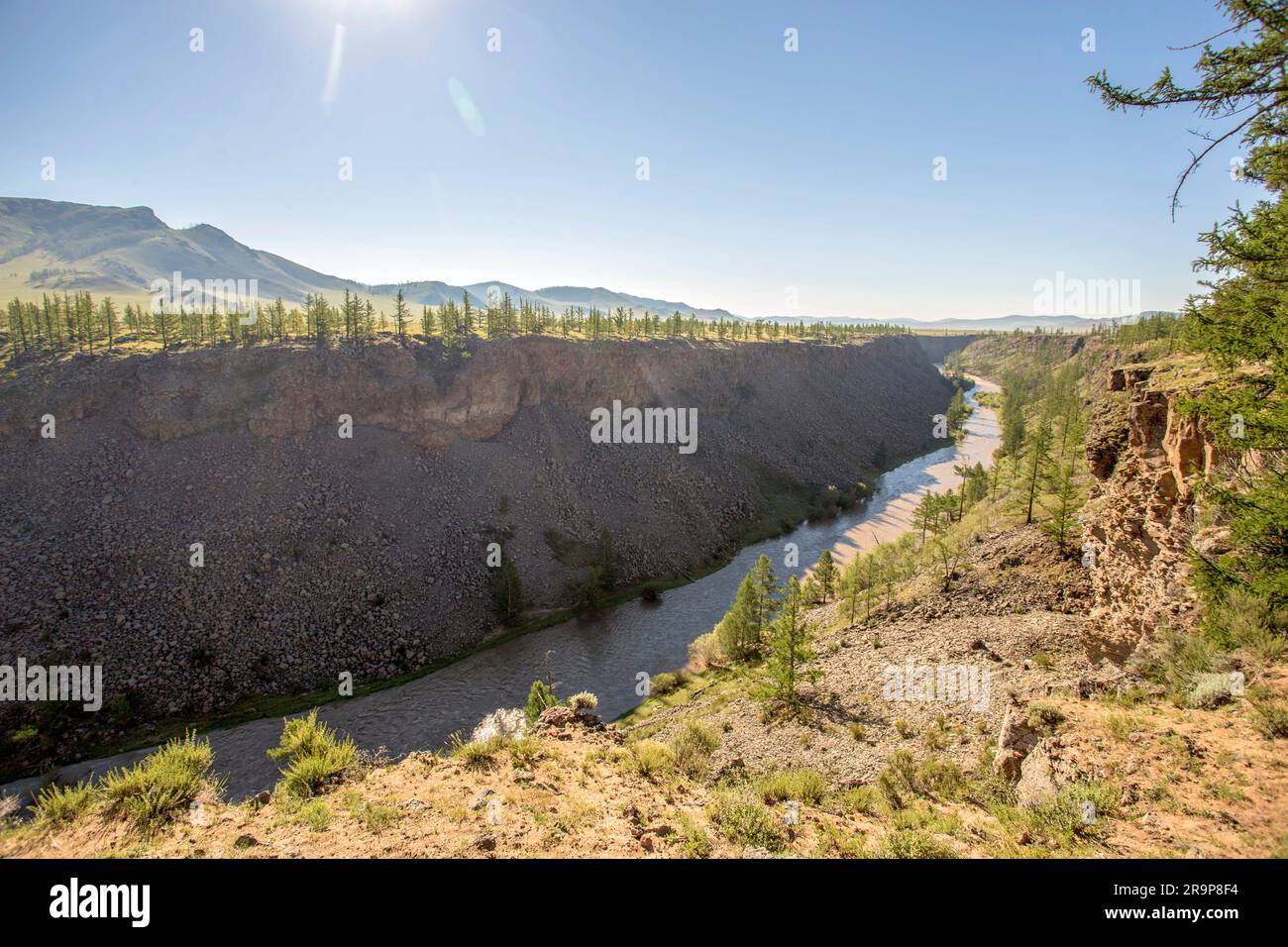 Chuluut River canyon Stock Photo - Alamy